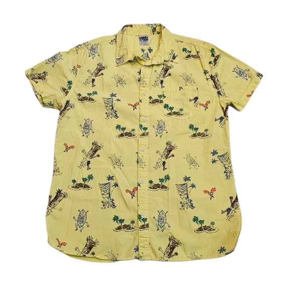 Hang Ten | Shirts | Hang Ten Hawaiian Tiki Man Shirt Xl Polynesian ...
